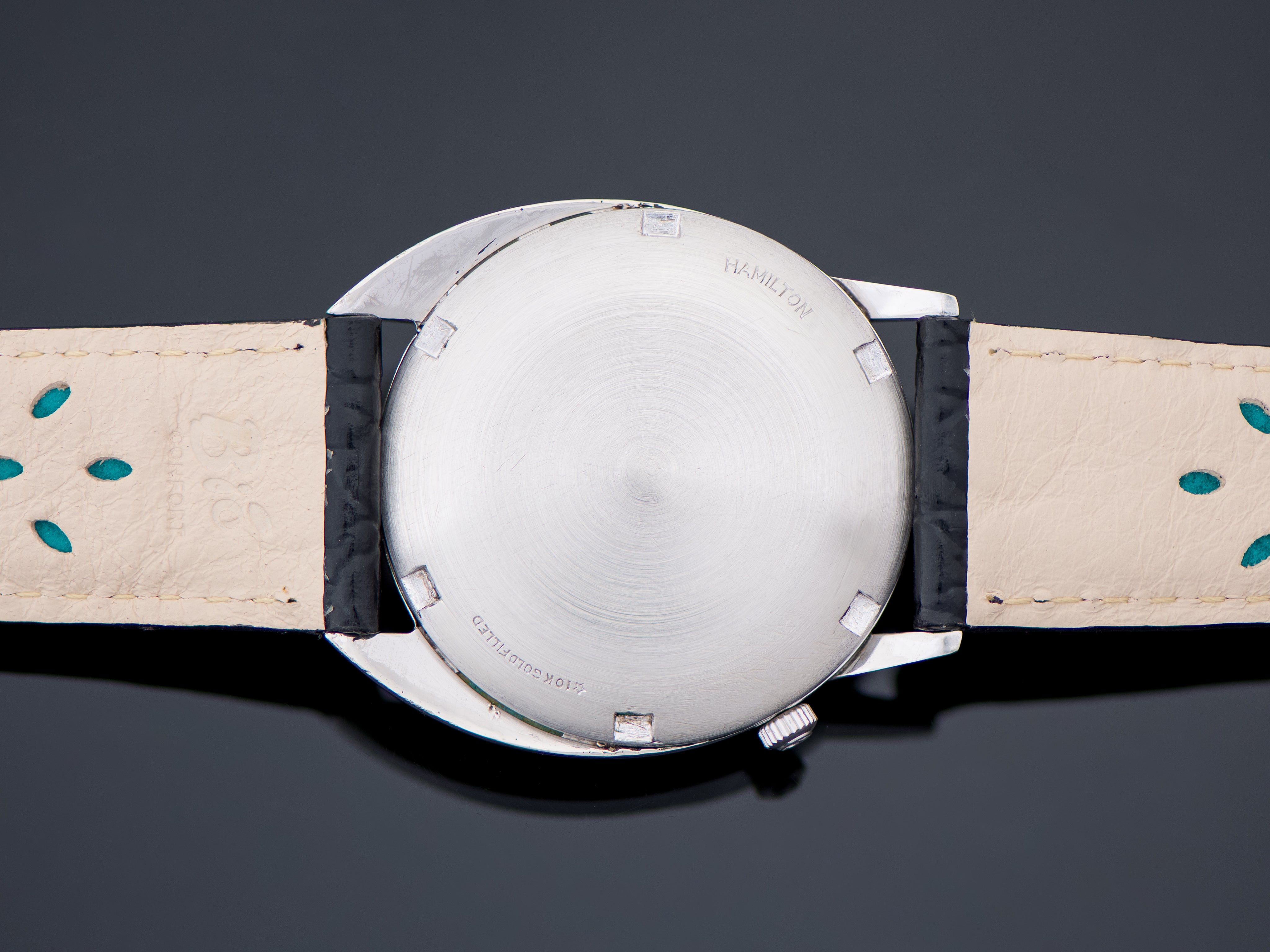 Hamilton Electric Saturn White Gold Filled Original Silver Dial Watch