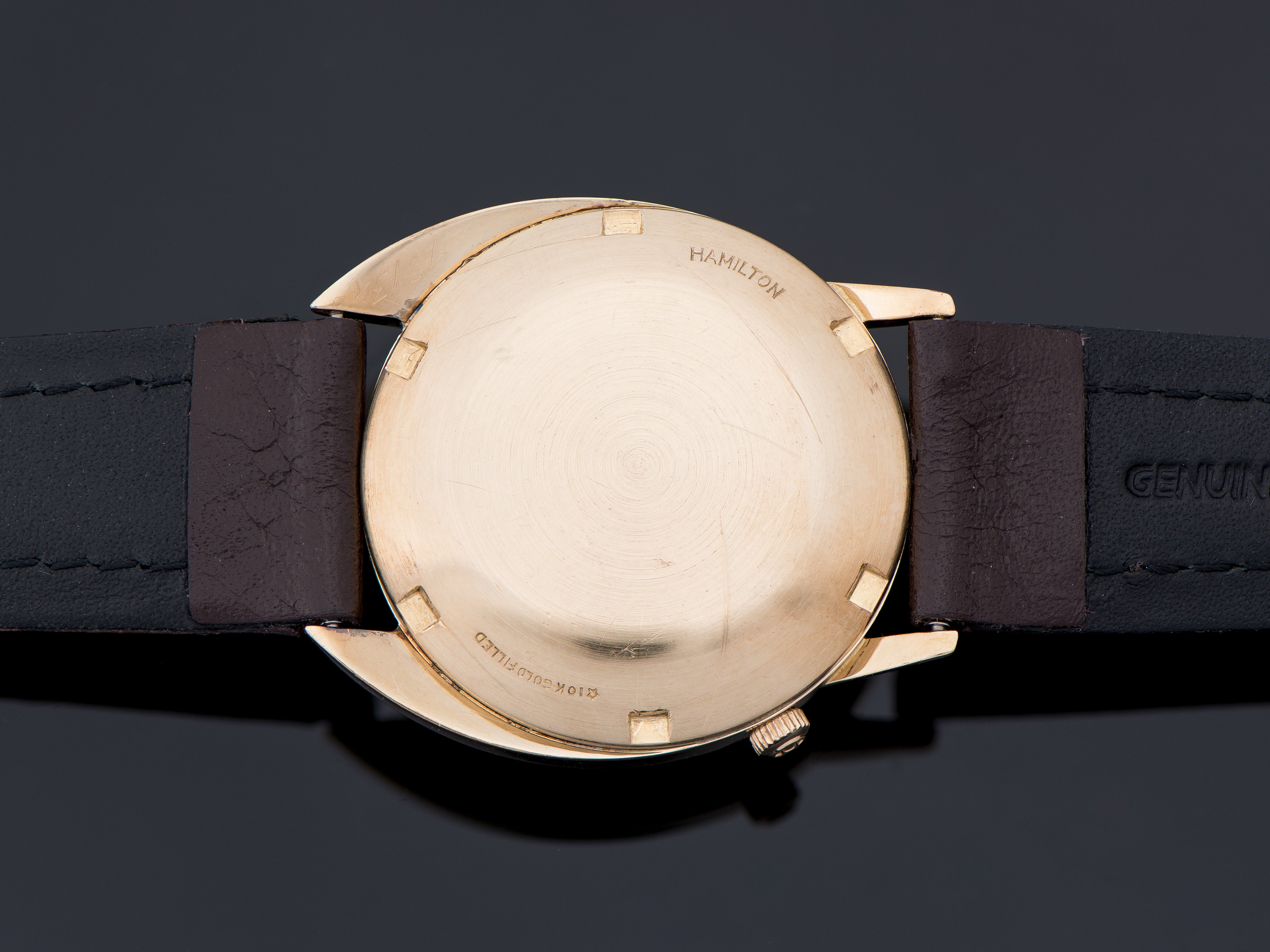Hamilton Electric Saturn Watch Yellow Gold Filled with Original Finish