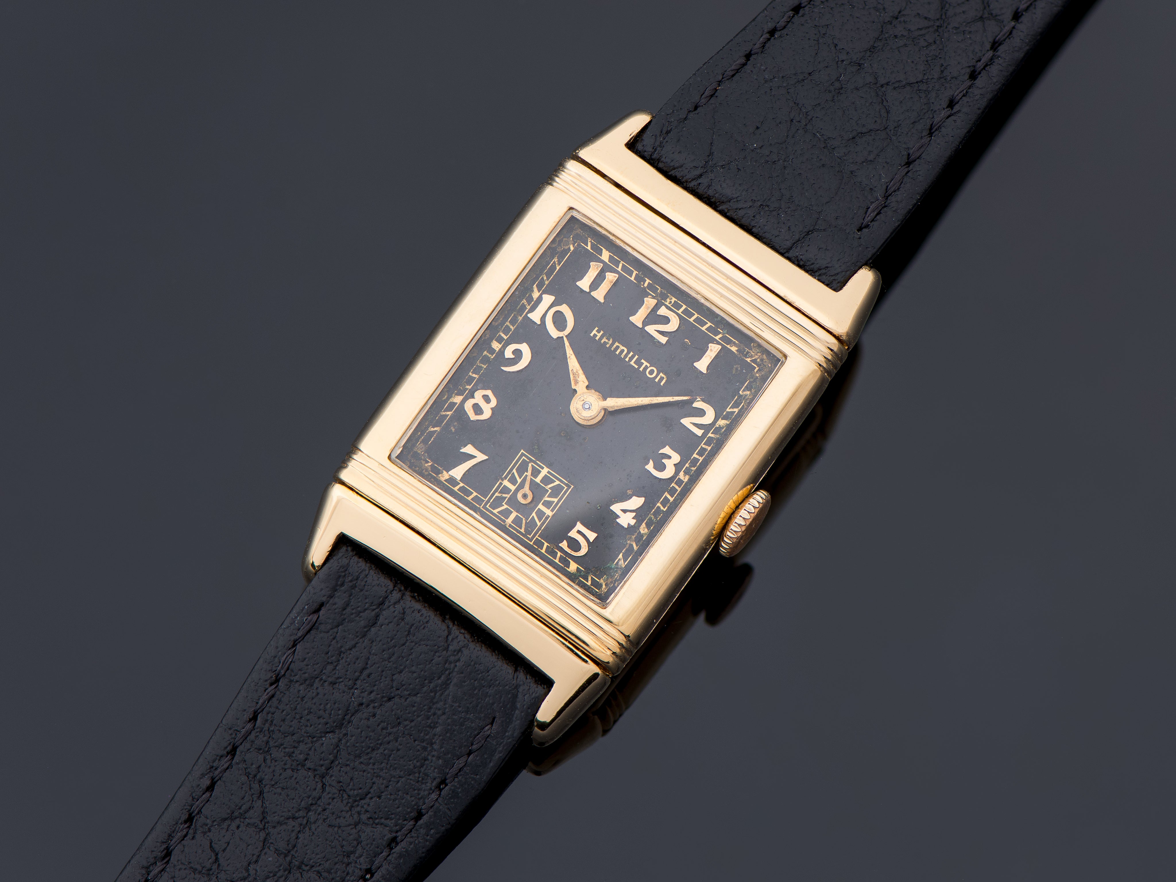 Hamilton Otis "Reverso" Original Black Dial Watch