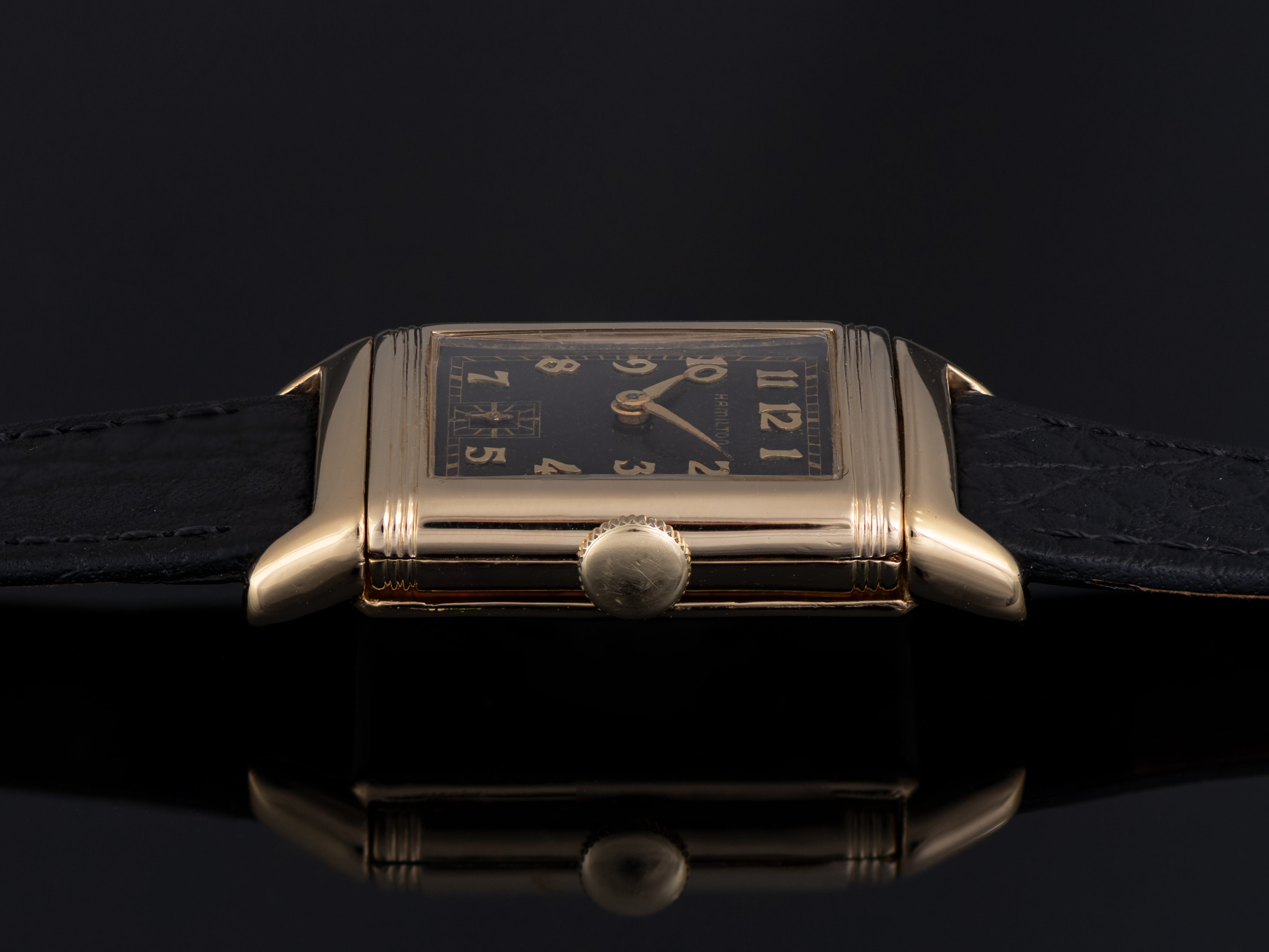 Hamilton Otis "Reverso" Original Black Dial Watch | Unwind In Time