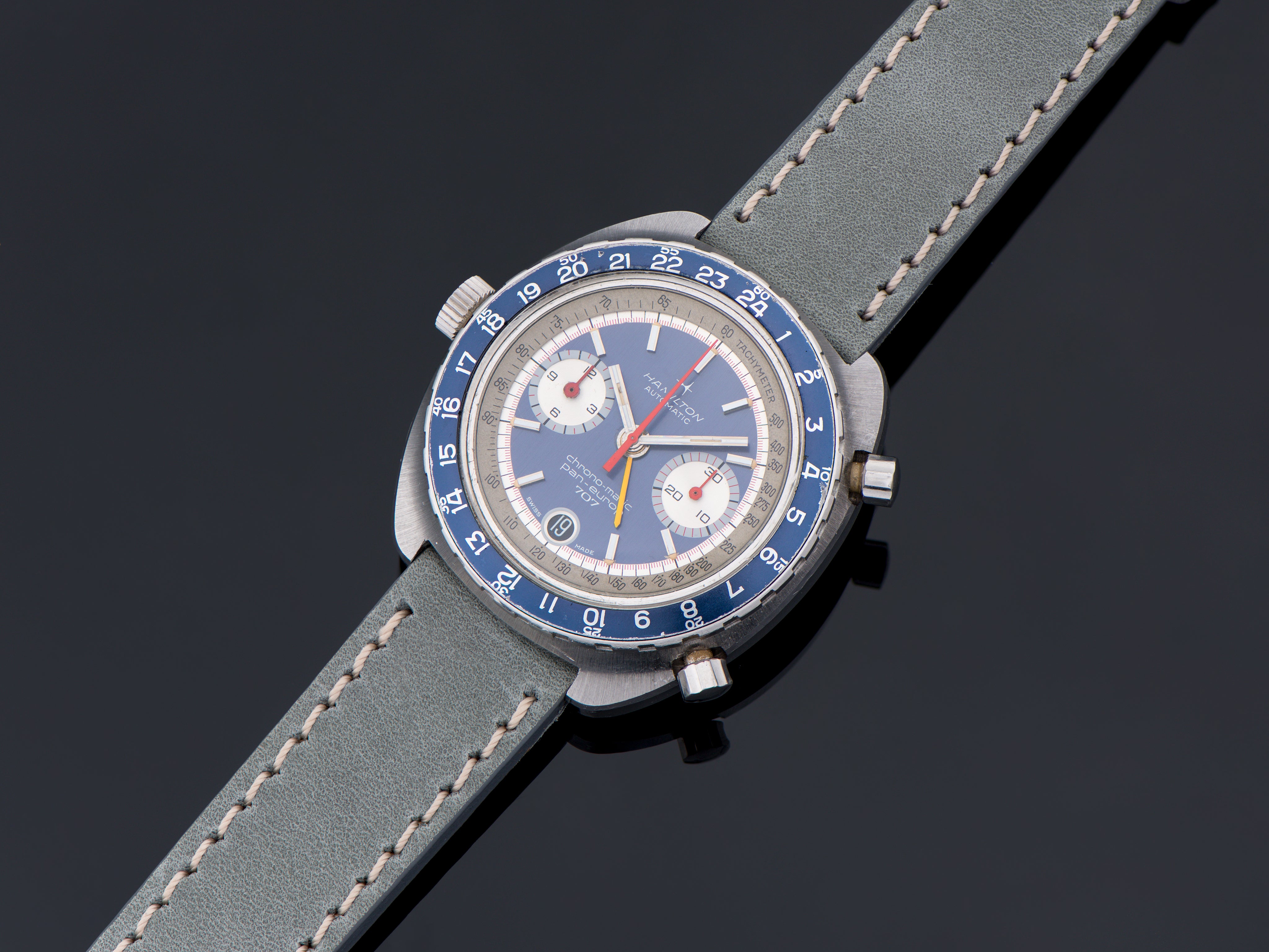 Hamilton Pan Europ 707 Chrono-Matic GMT Caliber 11 Watch