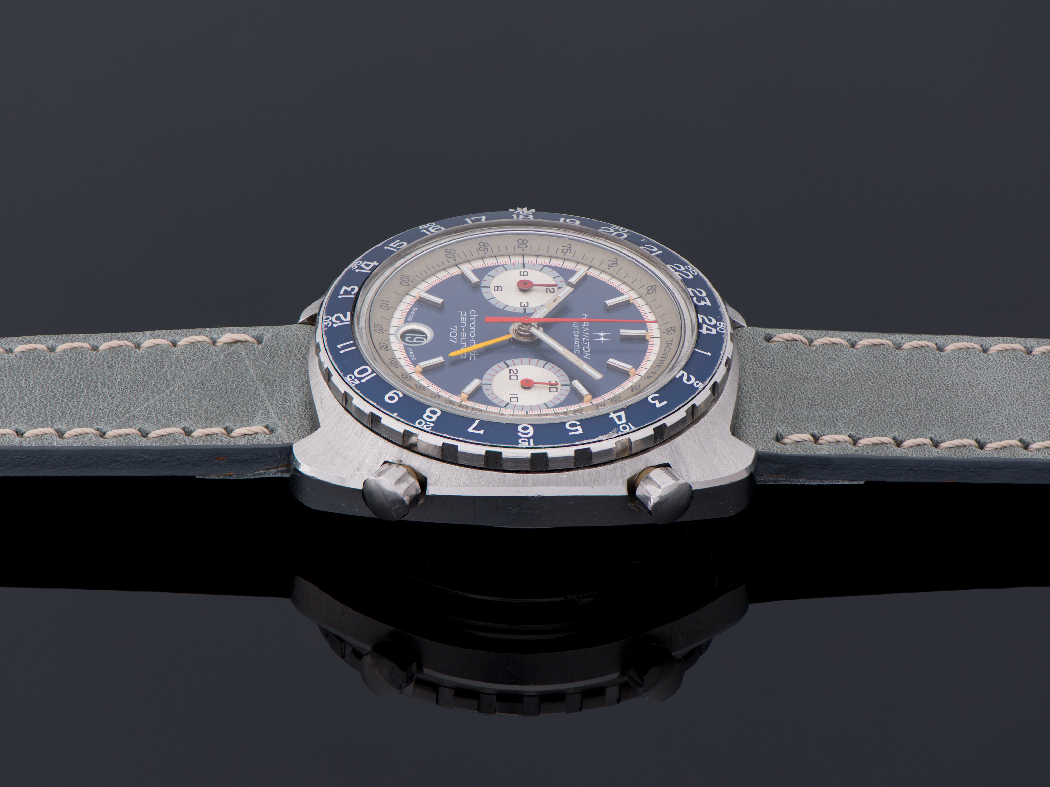 Hamilton Pan Europ 707 Chrono-Matic GMT Caliber 11 Watch