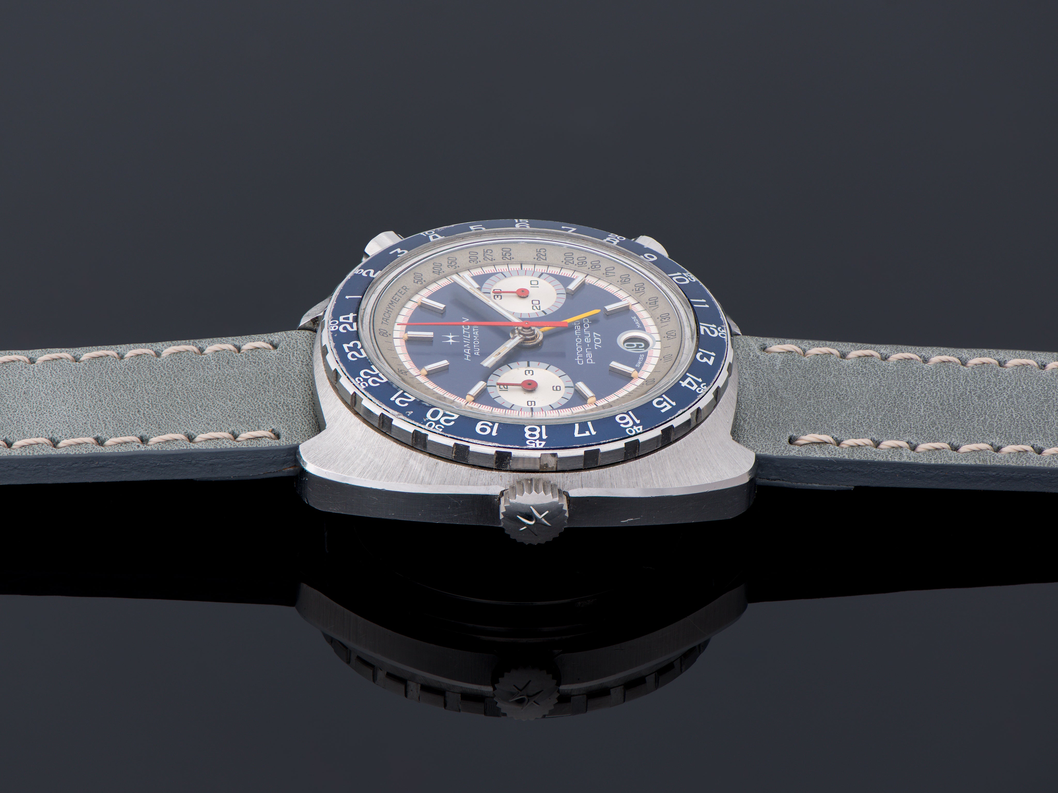 Hamilton Pan Europ 707 Chrono-Matic GMT Caliber 11 Watch
