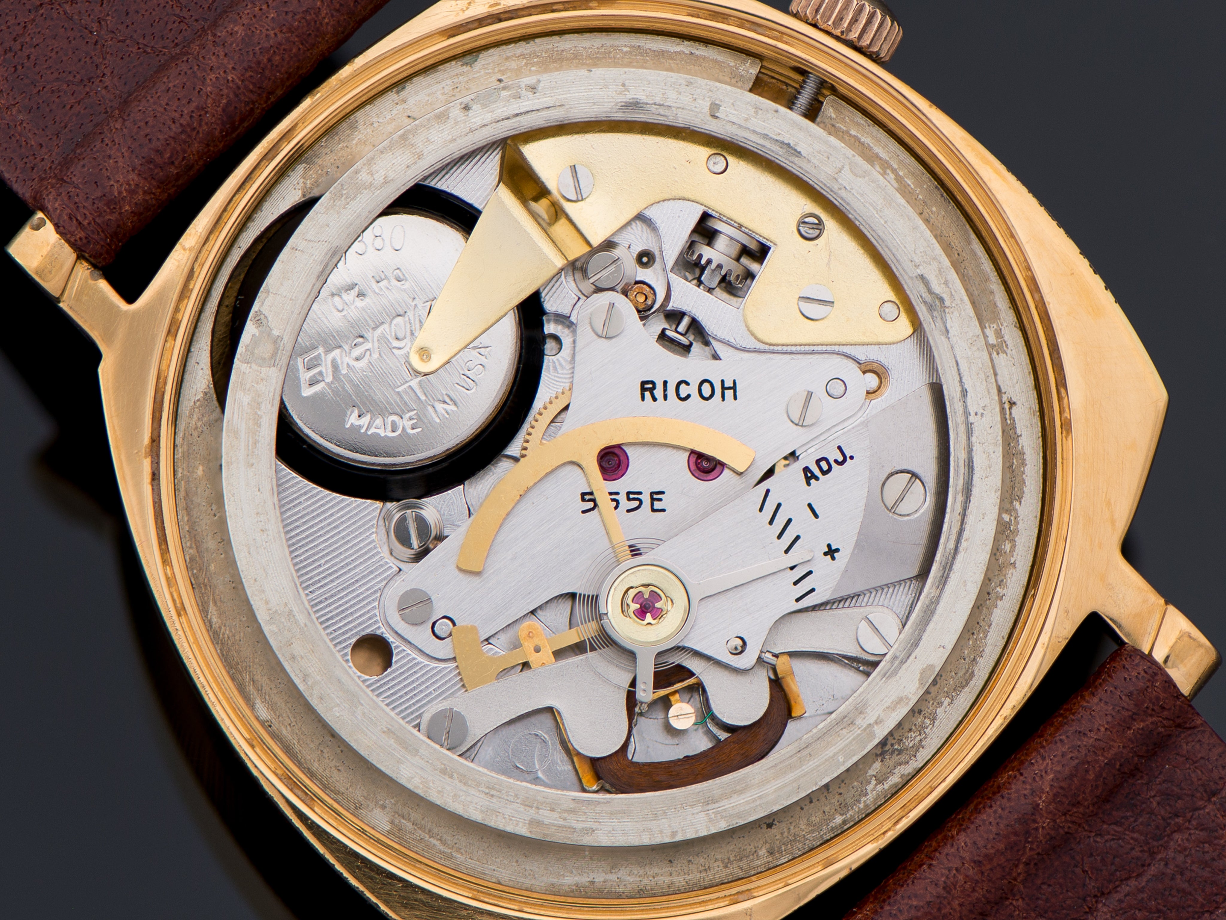 Hamilton-Ricoh Electric 555E Engine Turned Bezel Watch