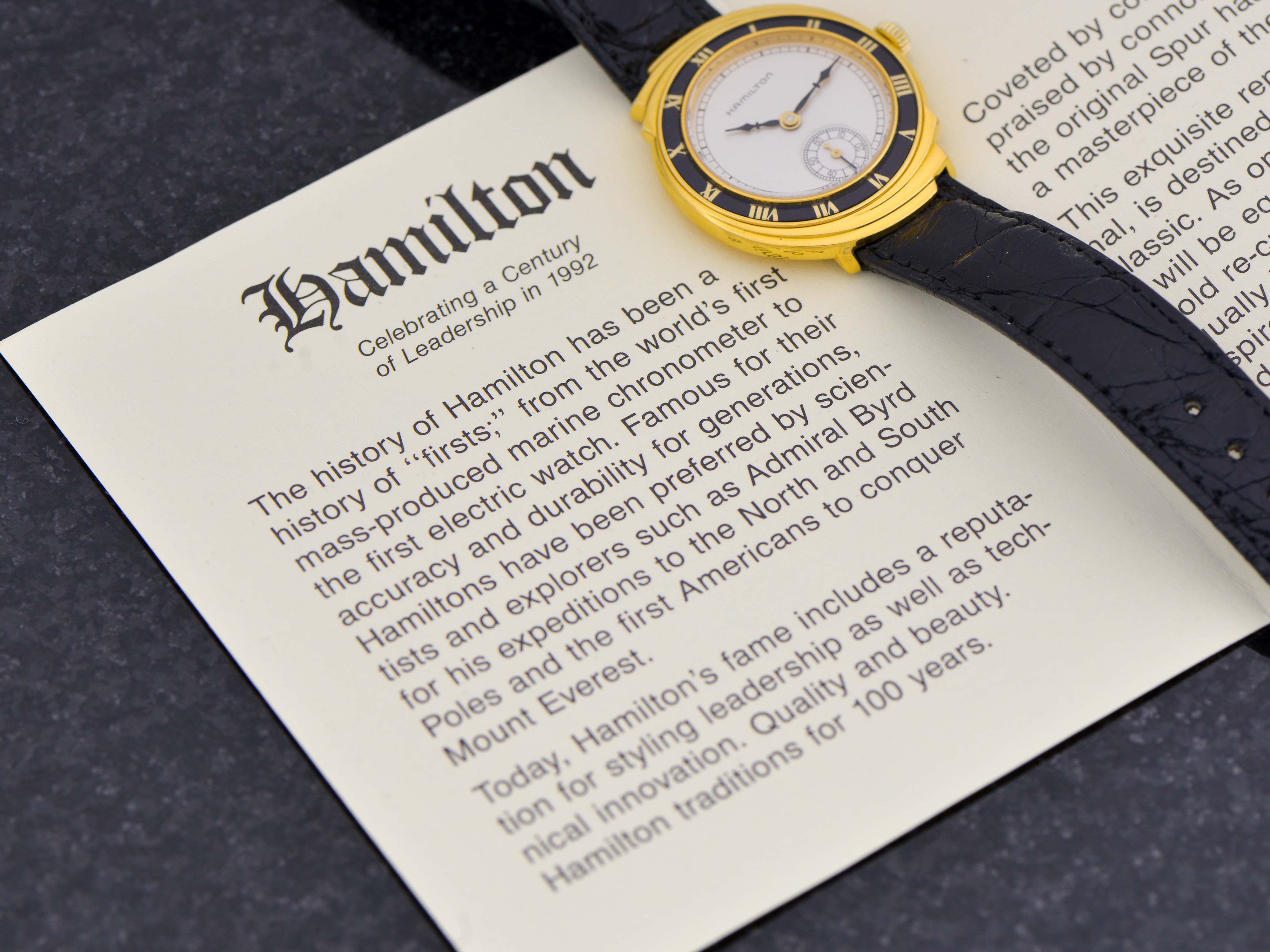 Hamilton Spur 18K Solid Gold Limited Edition Reissue Watch | Unwind In Time