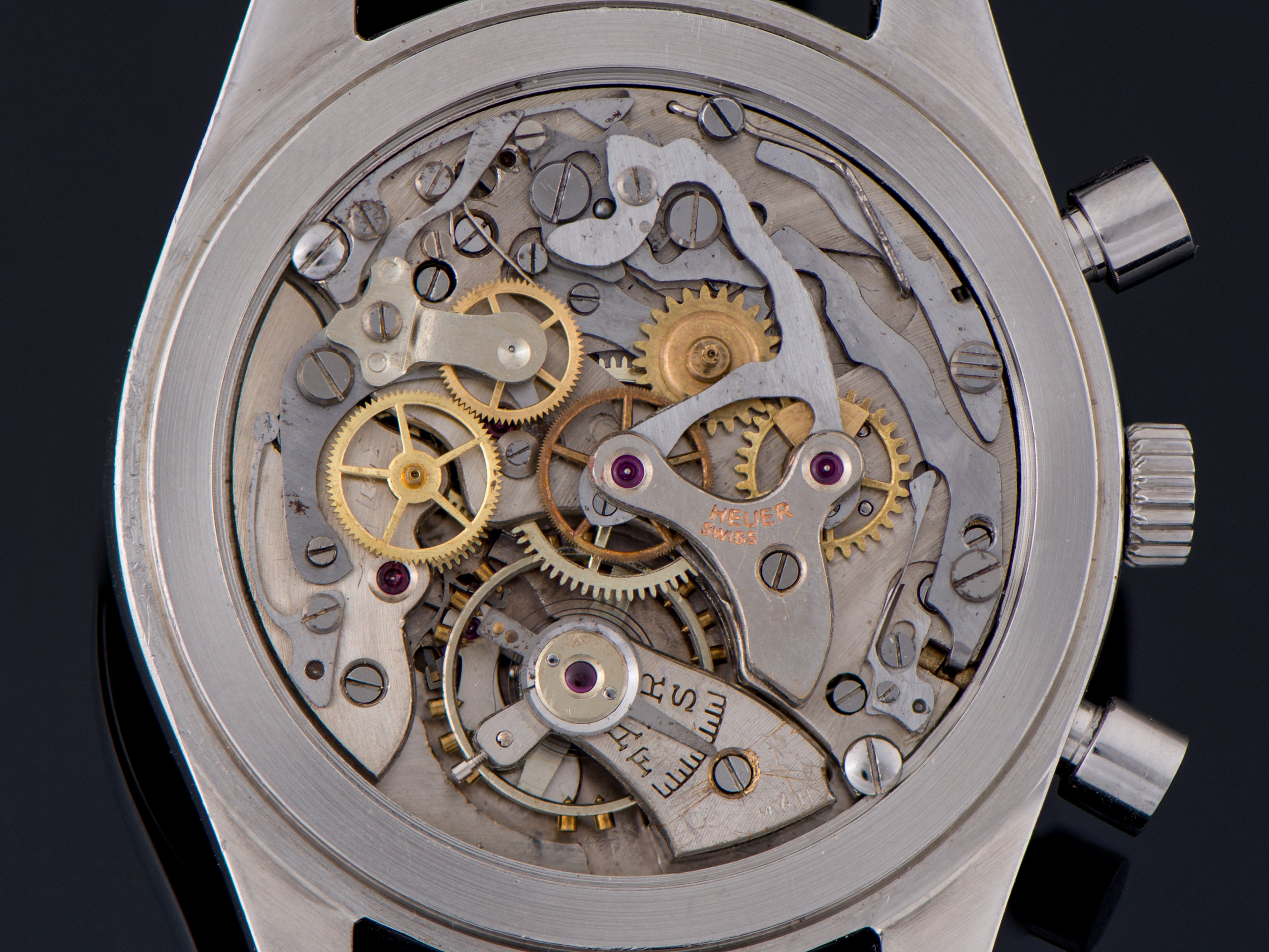 Heuer Pulsations Landeron 51 Stainless Steel Chronograph Watch