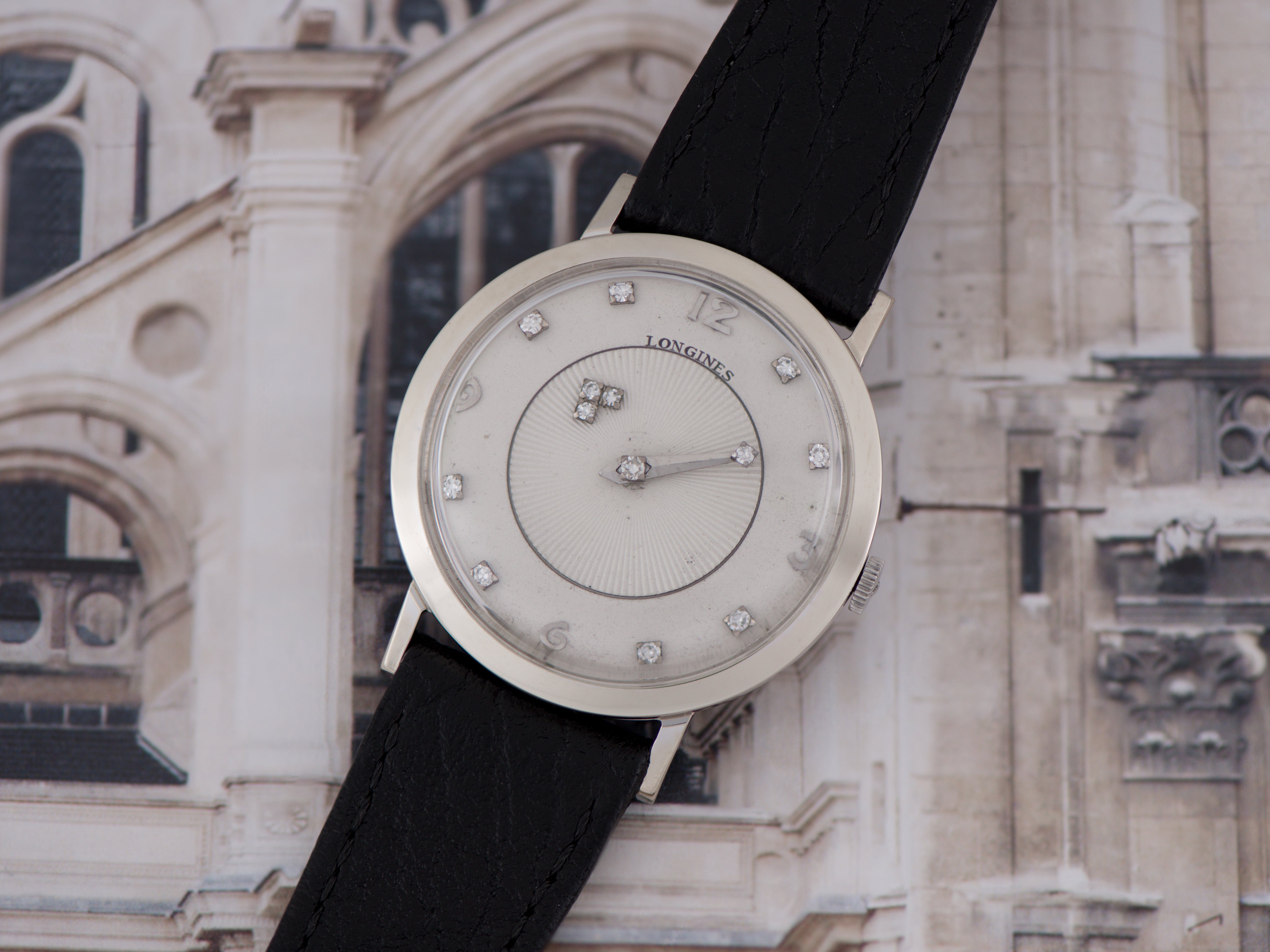 Longines Mystery Dial White Gold Filled Watch | Unwind In Time