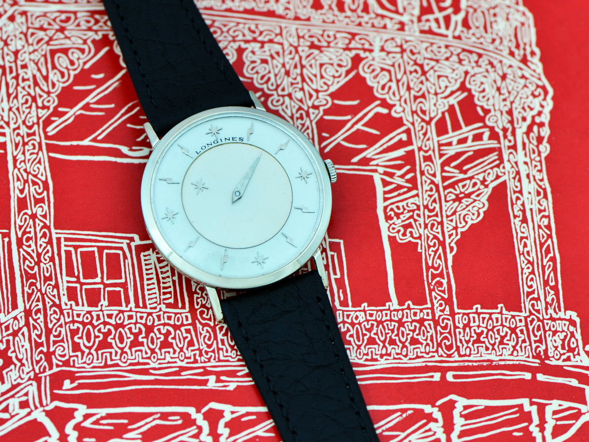 Longines Mystery Dial White Gold Filled Watch | Unwind In Time