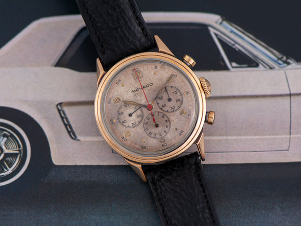 Movado M95 Chronograph Watch Steel and 18K Gold Cap | Unwind In Time