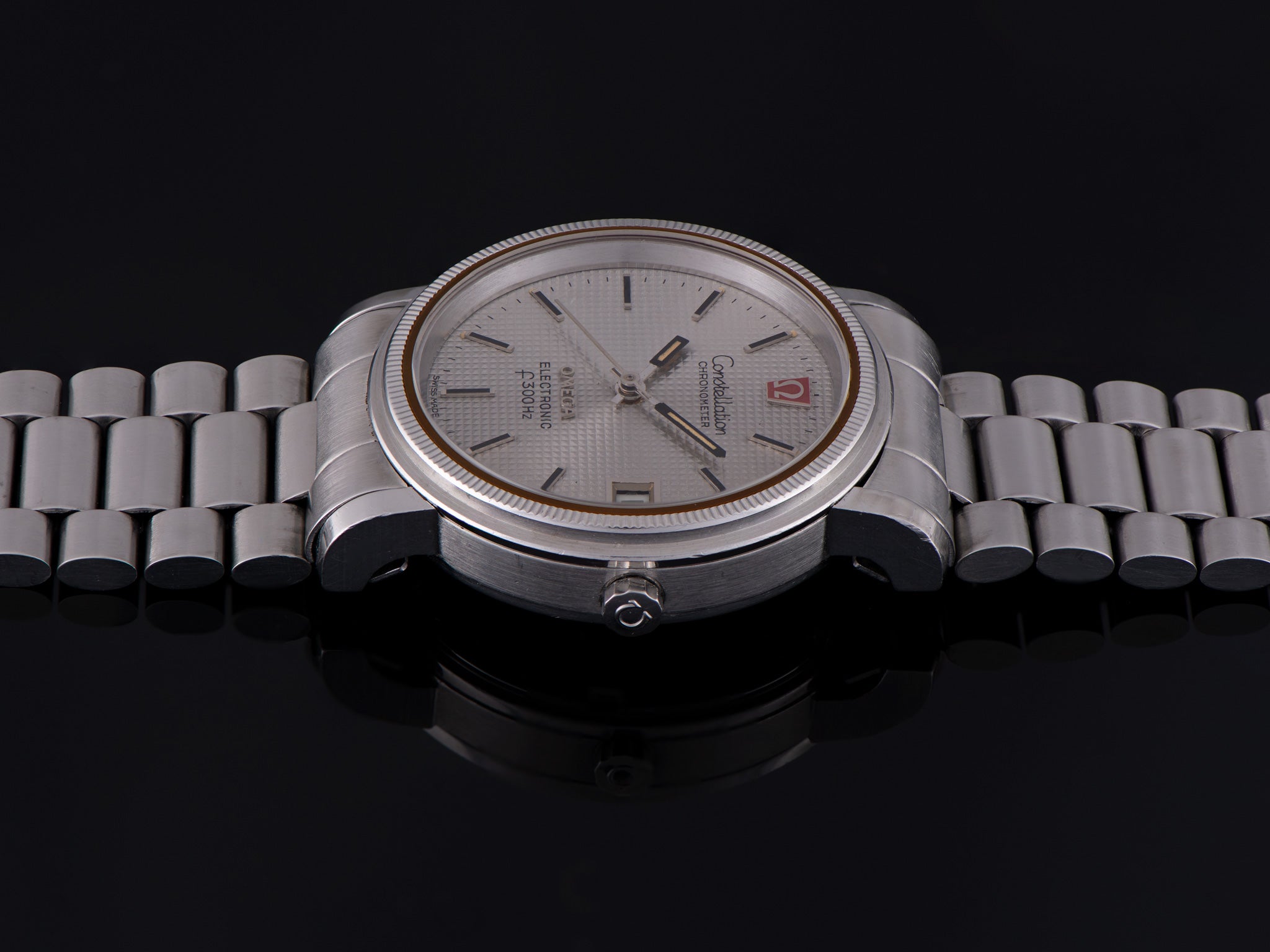 Omega Constellation Chronometer f300 Tuning Fork Steel Watch & Bracelet ...