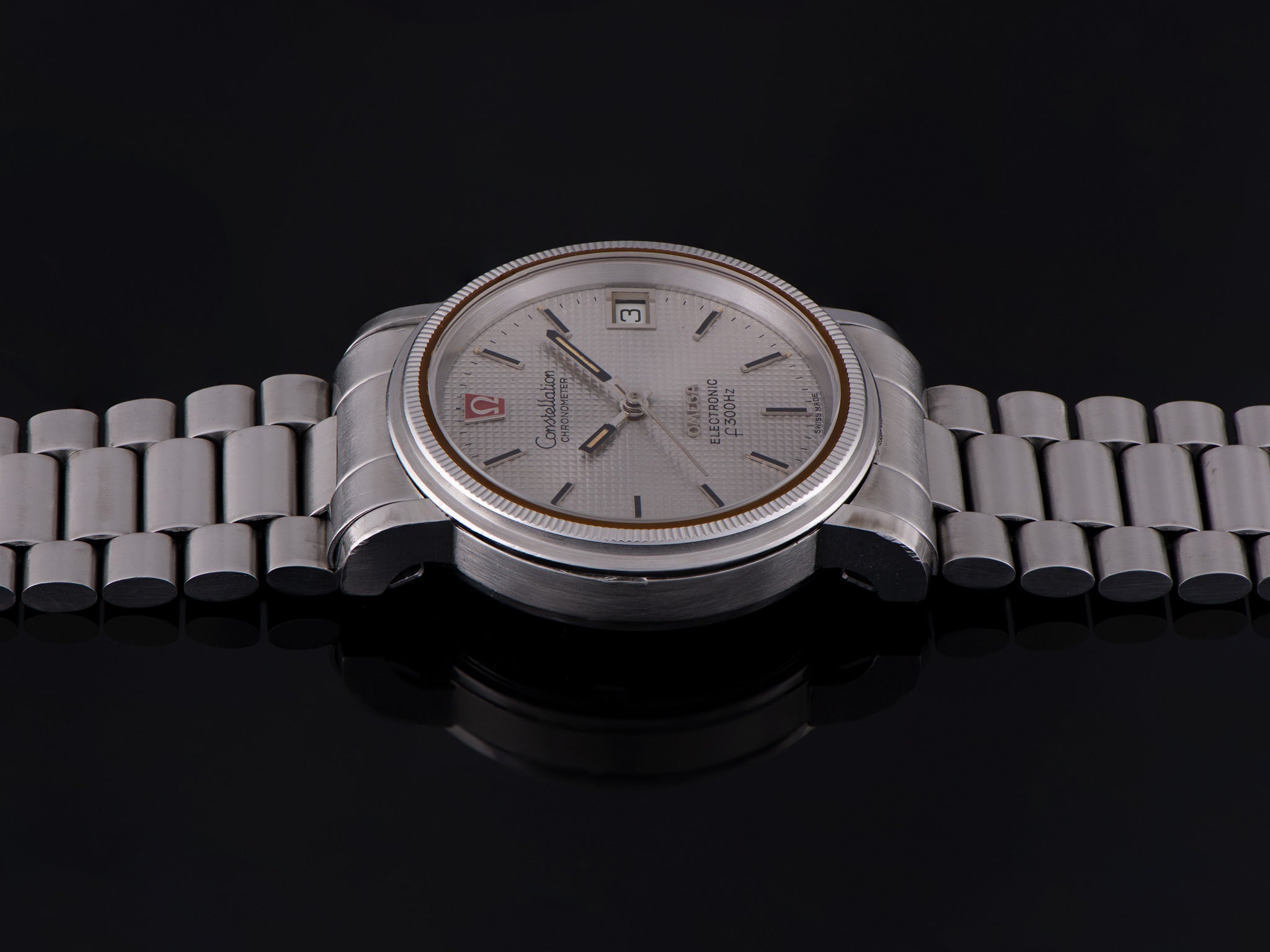 Omega Constellation Chronometer f300 Tuning Fork Steel Watch & Bracelet ...