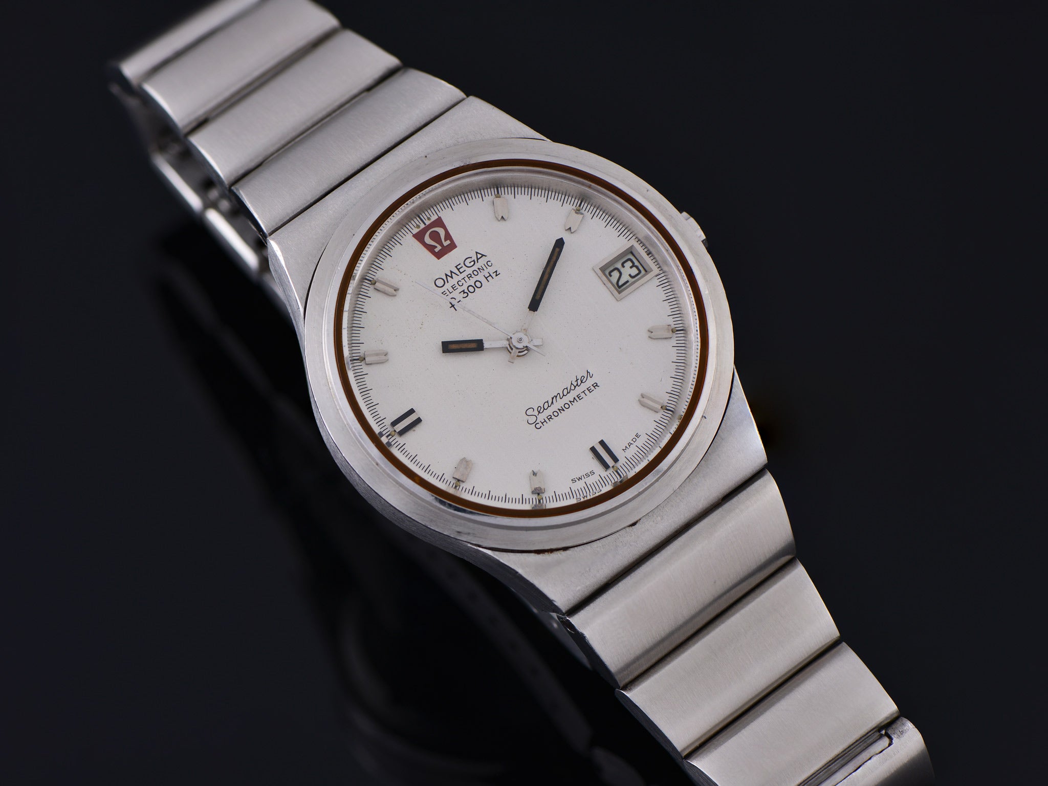 Omega Seamaster Chronometer f300 Steel Tuning Fork Watch & Bracelet ...