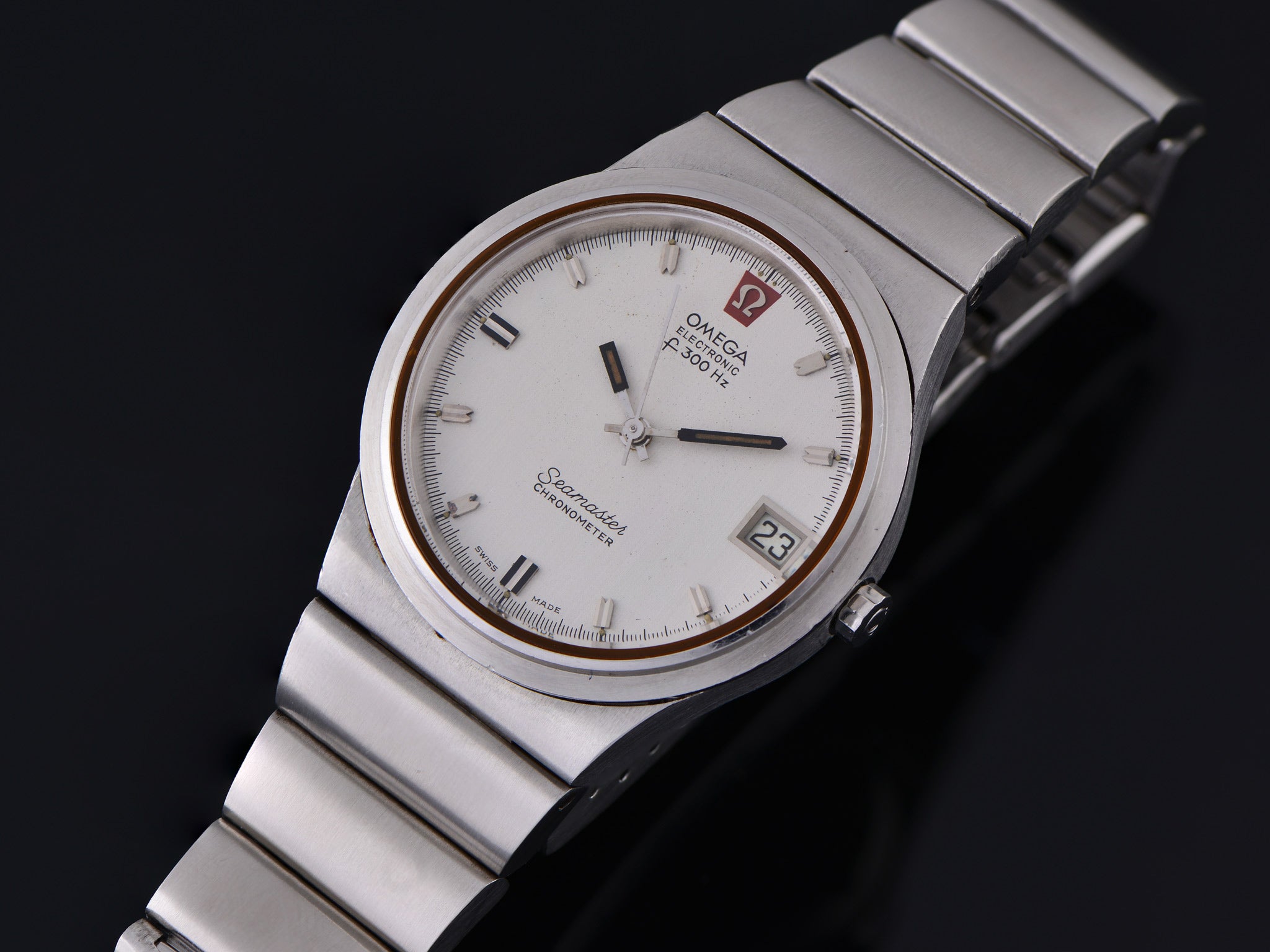 Omega Seamaster Chronometer f300 Steel Tuning Fork Watch & Bracelet ...