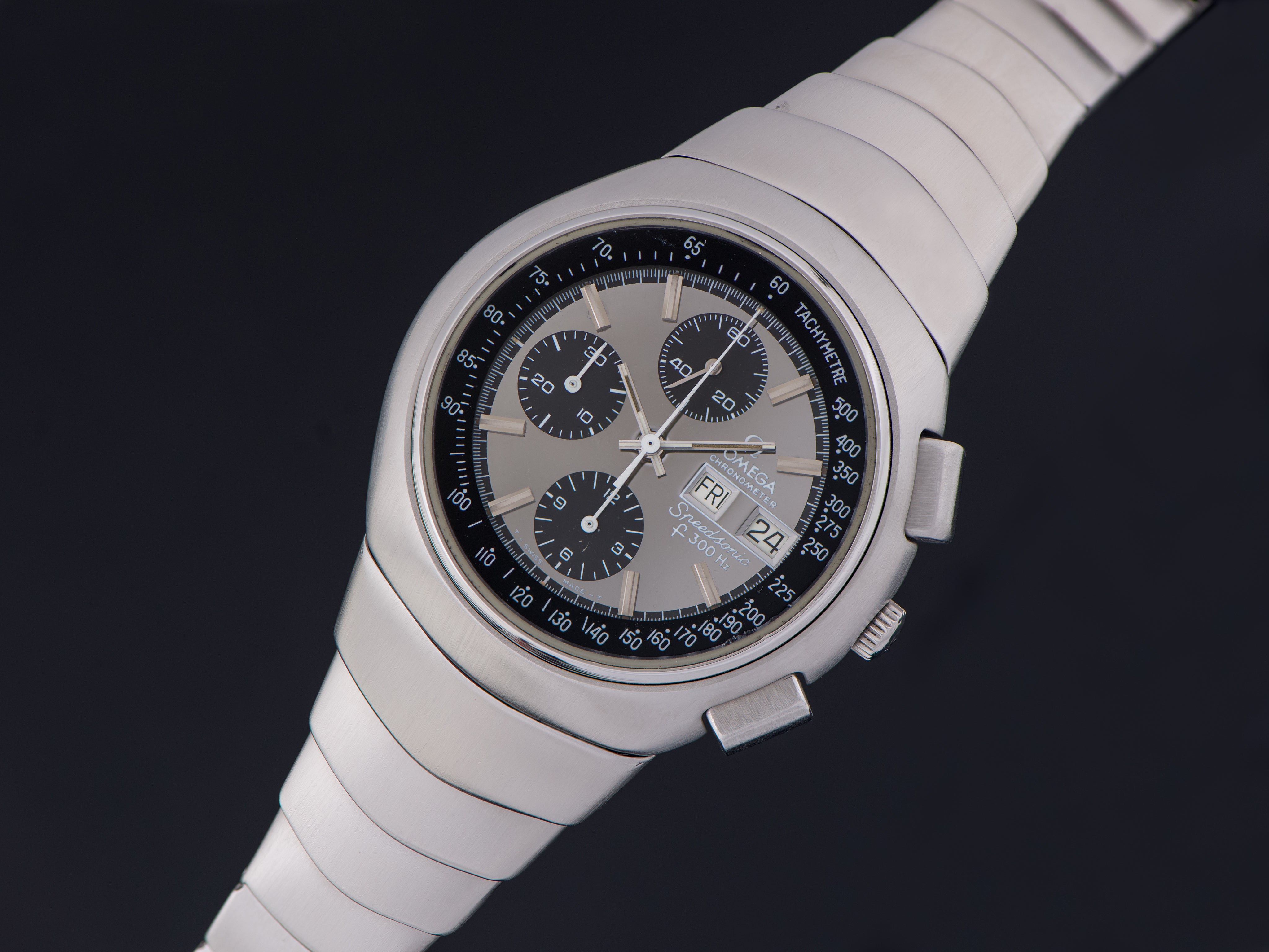 Omega Speedsonic "Lobster" f300 Tuning Fork ESA9210 Chronograph Watch ...