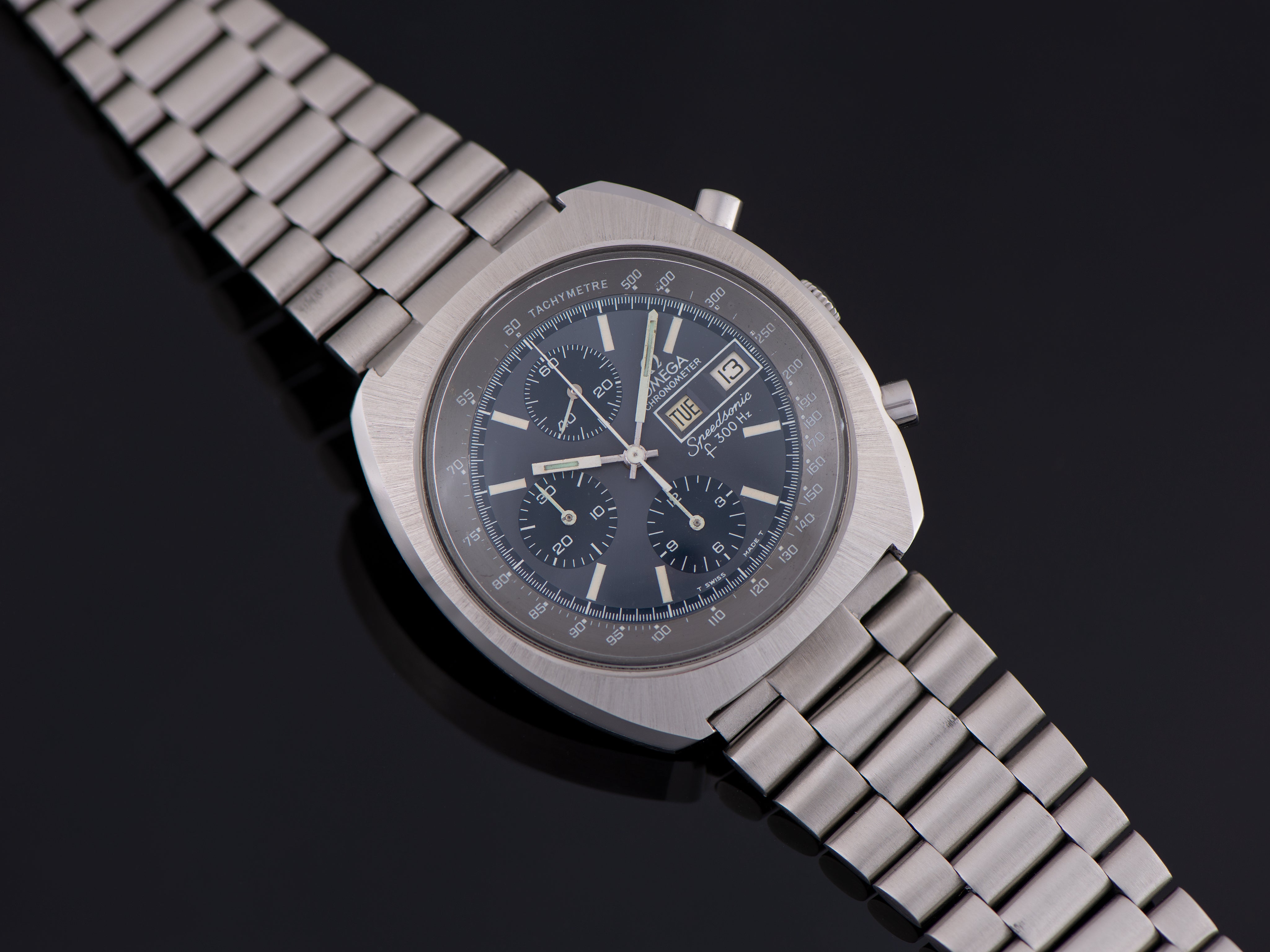 Omega Speedsonic f300 Tuning Fork ESA9210 Chronograph Watch & Original ...
