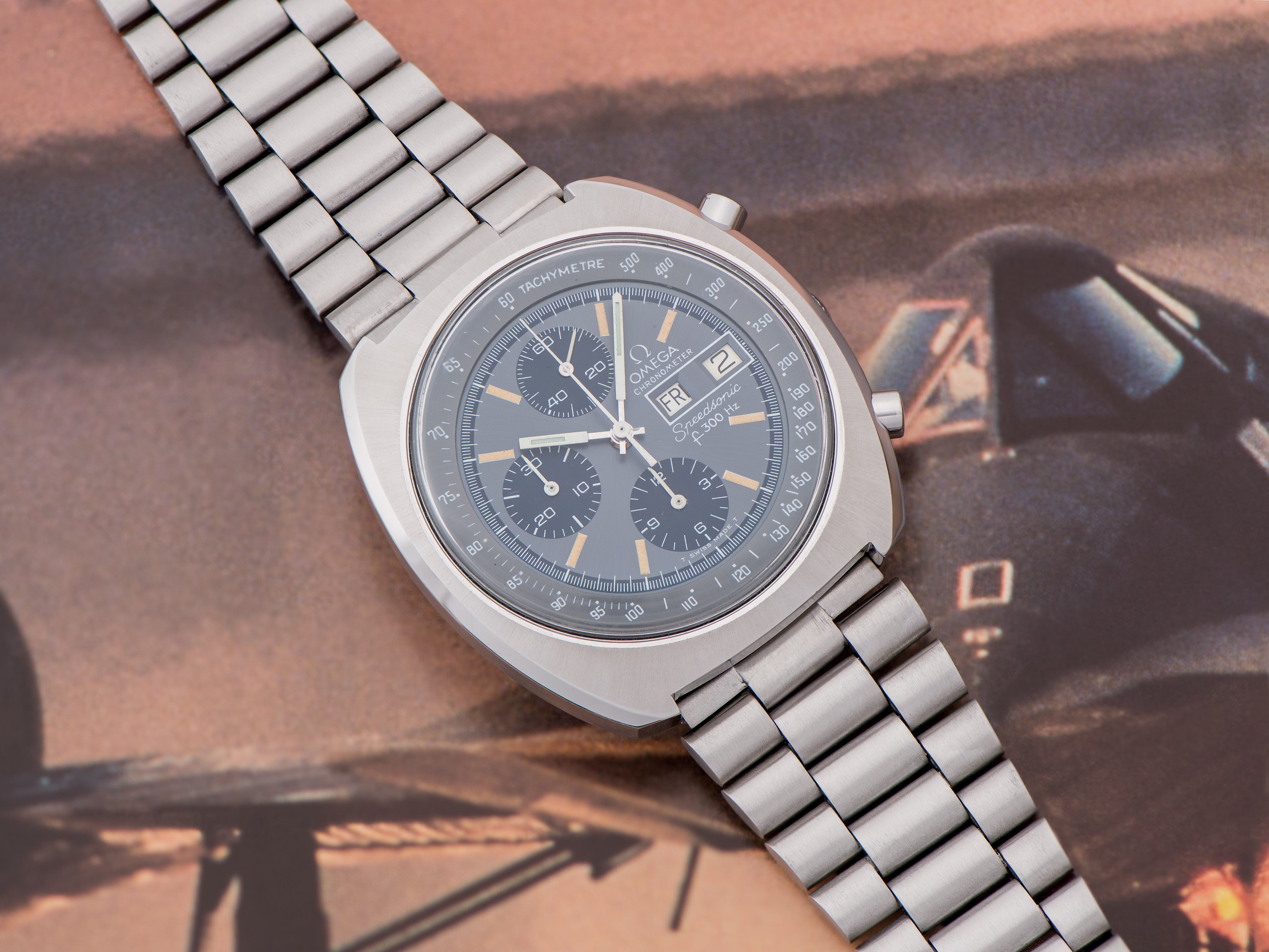 Omega Speedsonic f300 Tuning Fork ESA9210 Chronograph Watch & Original ...