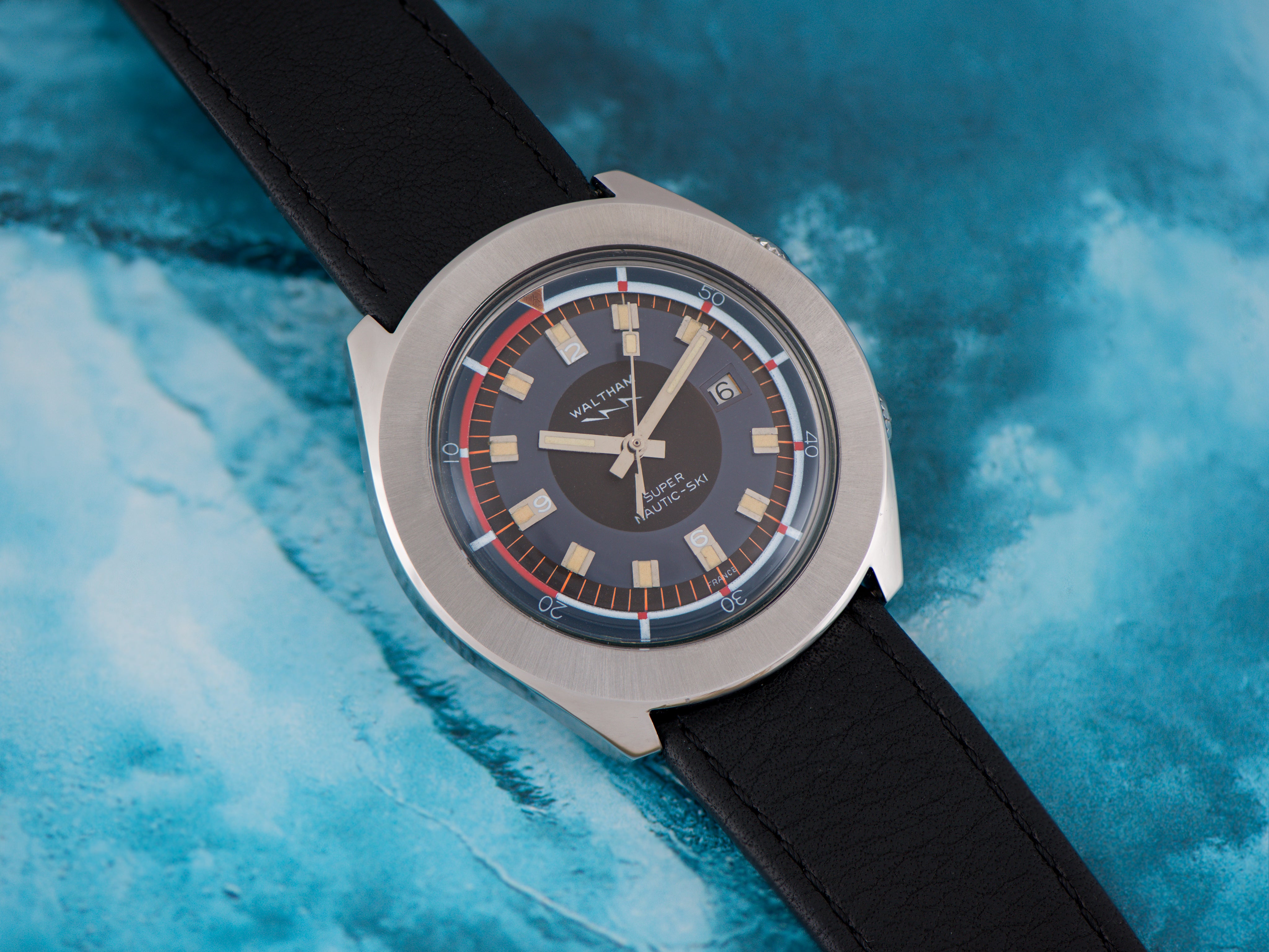 Super Nautic-Ski Super Compressor Dive Waltham By LIP Watch