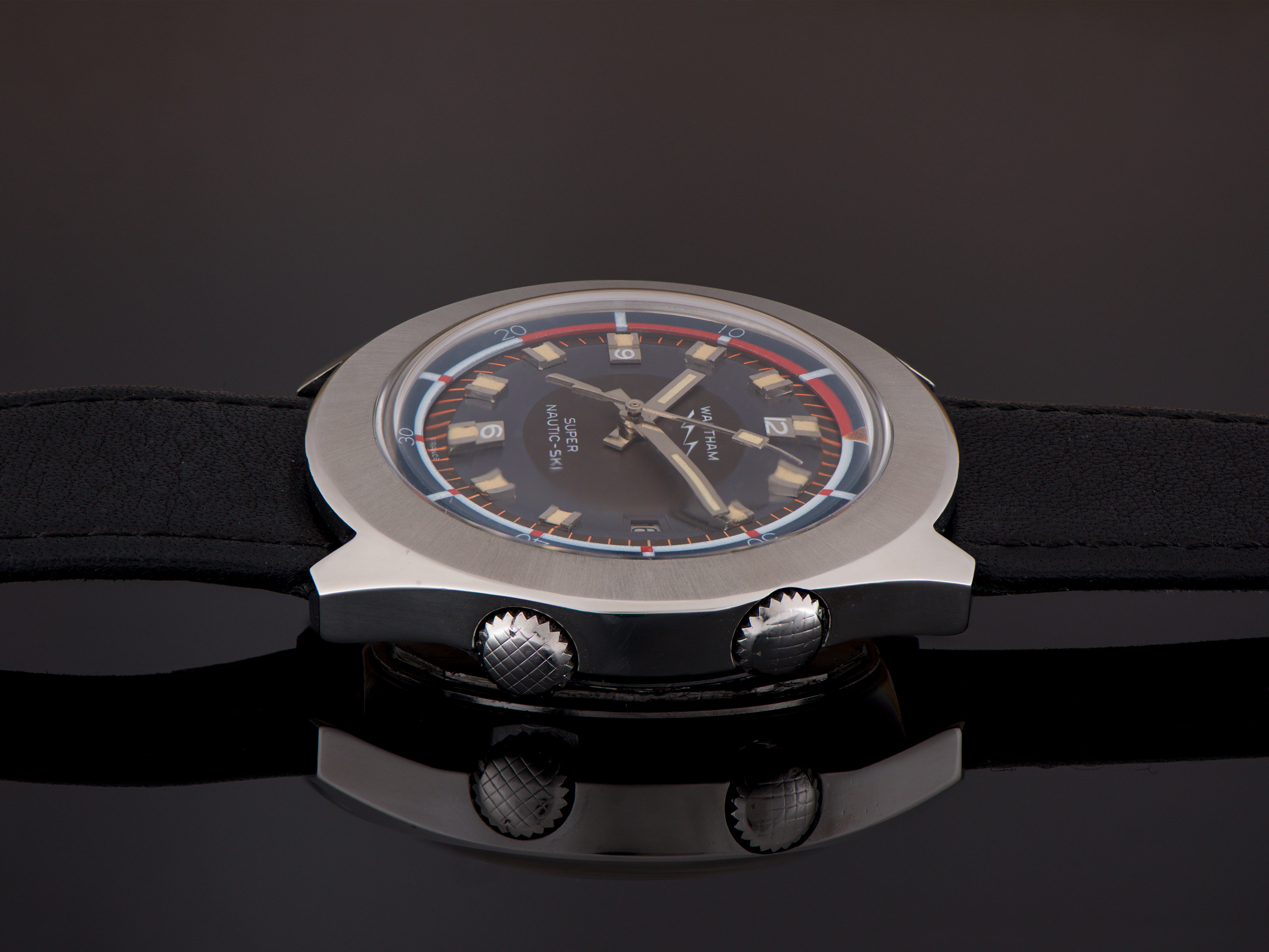 Super Nautic-Ski Super Compressor Dive Waltham By LIP Watch