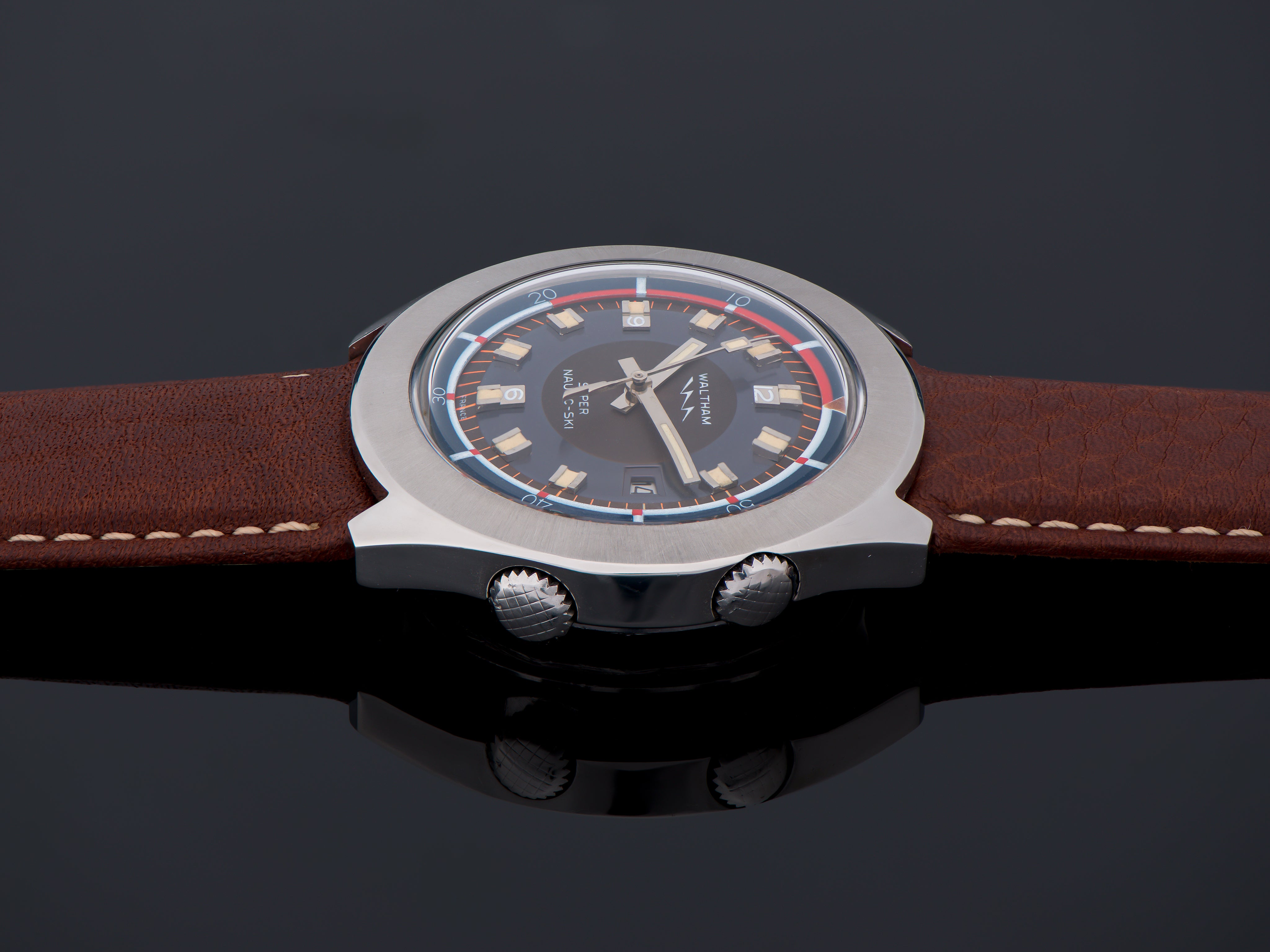 Super Nautic-Ski Super Compressor Dive Waltham By LIP Watch